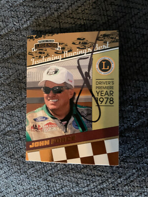 John Force signed press pass legends Trading Card Autographed Nhra ...