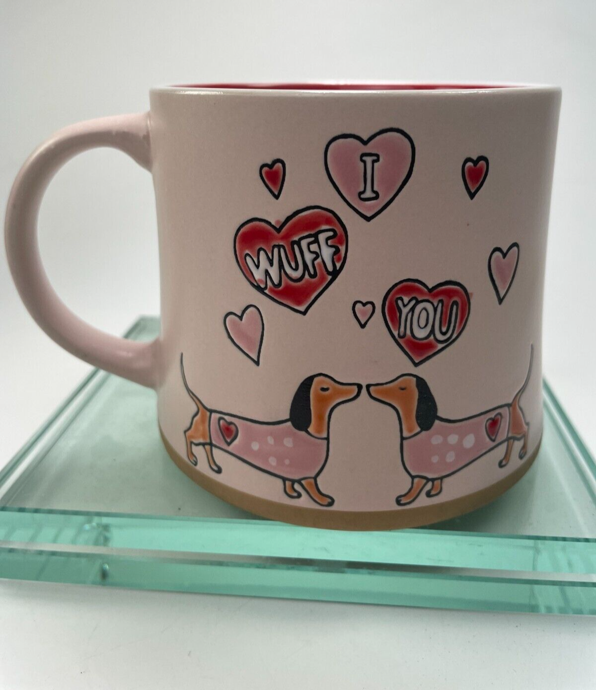 Spectrum Designz Dog Lovers I Wuff You With Hearts 16oz Pink Rare Cup 2023 b9 | eBay