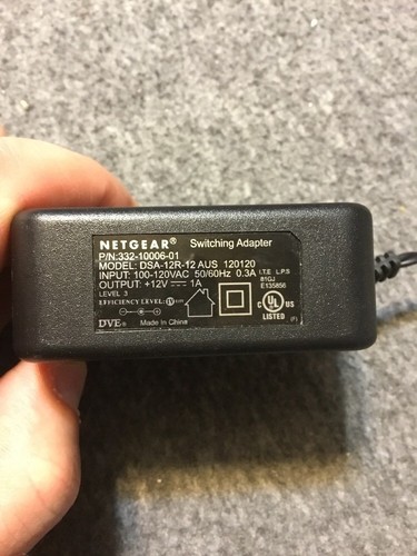 NETGEAR +12V MODEL DSA-12R-12 AUS 120120 SWITCHING ADAPTER (Original ...