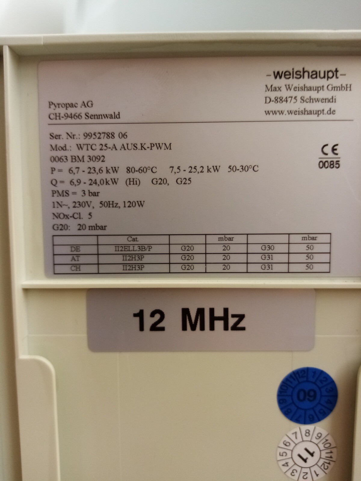 Weishaupt Gas-Brennwerttherme WTC 25-A, Ausführung K-PWM | eBay.de