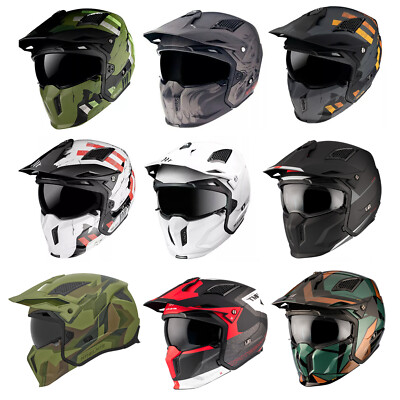 MT STREETFIGHTER FULL FACE OFF ROAD SKULL MOTORCYCLE MOTORBIKE MX CRASH ...