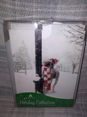 Dog Tongue Stuck On Pole Funny! Avanti Christmas Cards 10 Count Free ...