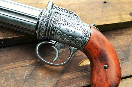 1840 Pepperbox Derringer Pistol - Civil War - Non-Firing Denix Replica ...
