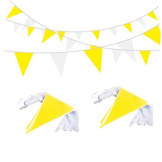 Neon Yellow Pennant Flag Yellow Pennant Flags Etsy UK