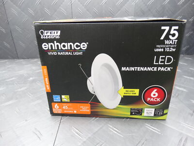 Feit Electric Integrated LED White Retrofit Recessed Light Trim ...