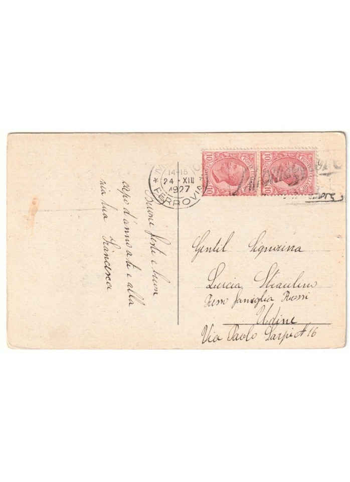 1927 Buon Natale antica foto cartolina natalizia Maria Gesù bambini | eBay