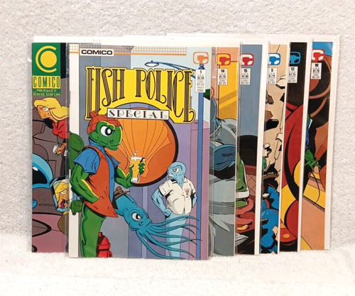 Fish Police Comic Lot Bundle 7 Issues (Jul 1987, Comico) | eBay