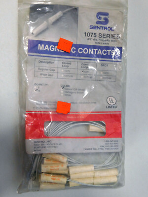 Sentrol Series 1075 Series Magnetic Contacts 1071 Open Loop 3/8" Dia ...