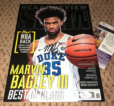 MARVIN BAGLEY III SIGNED SLAM MAGAZINE DUKE BASKETBALL JSA AUTOGRAPH NO ...