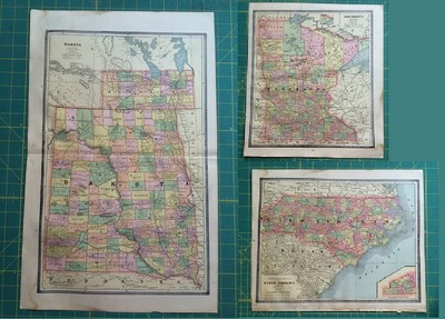 Pre-1900 - 1885 Antique Cram World Atlas Map