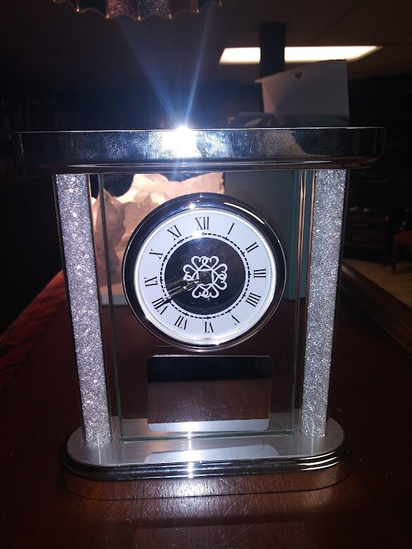 Danbury Clock Company Mantle/Desk Style Quartz Clock Roman Numeral ...