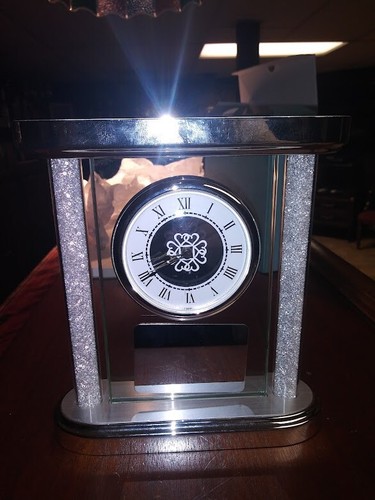 Danbury Clock Company Mantle/Desk Style Quartz Clock Roman Numeral ...