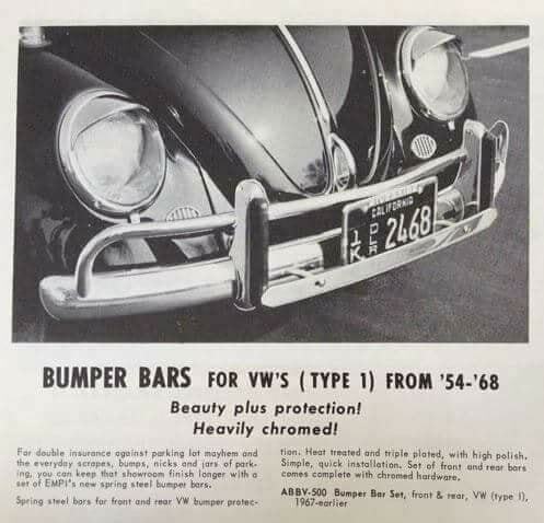 VW Volkswagen Classic Beetle Bug Stainless Bumper Bar Guard Rail Protection