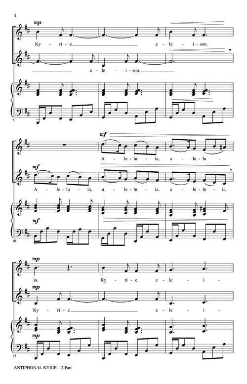 Antiphonal Kyrie Discovery Level 2 Discovery Choral 2-Part Any ...
