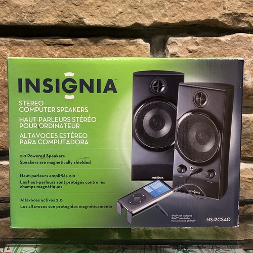 Insignia Stereo Speaker Computer Speakers NS-PCS40 NEW IN BOX Powered 2 ...