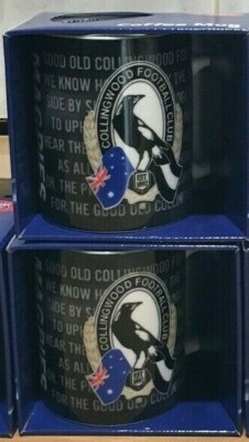 AFL COLLINGWOOD MAGPIES X 2 COFFEE MUG CUP TEAM SONG BRAND NEW | eBay ...