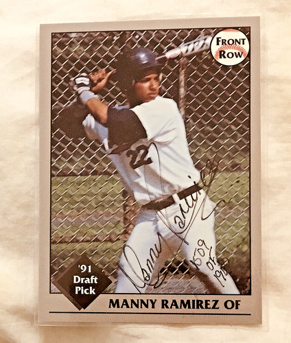 1991 Front Row `91 Draft Pick Manny Ramirez Authentic Signature Card | eBay