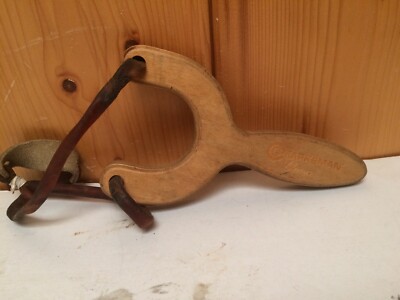 Vintage Marksman Classic Wooden Slingshot (DRY ROTTED & TORN RUBBER ...