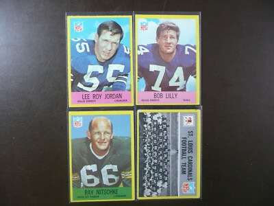 Lot of 4 1967 Philadelphia Football Cards # 54 55 79 & 157 | eBay