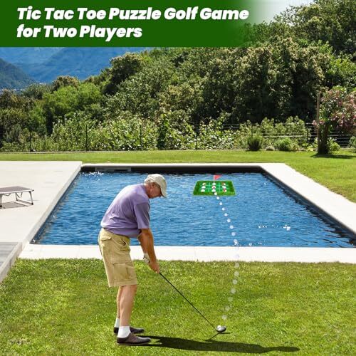 Floating Golf Green for Pool - Outdoor Golf Game Set Chipping Mat ...