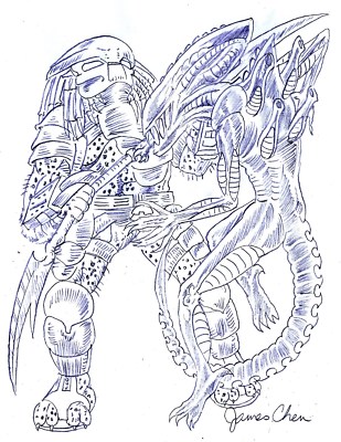 Predator Drawings In Pencil
