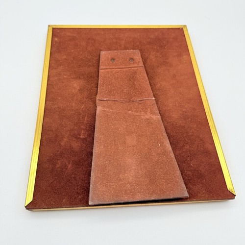 Vintage Ornate Danish Brass Bat Pattern Corners Picture Photo Frame ...