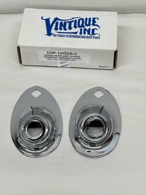 1933-1934 Ford Car Head Lamp Stands Chrome Chopped | Black | 6 W ...