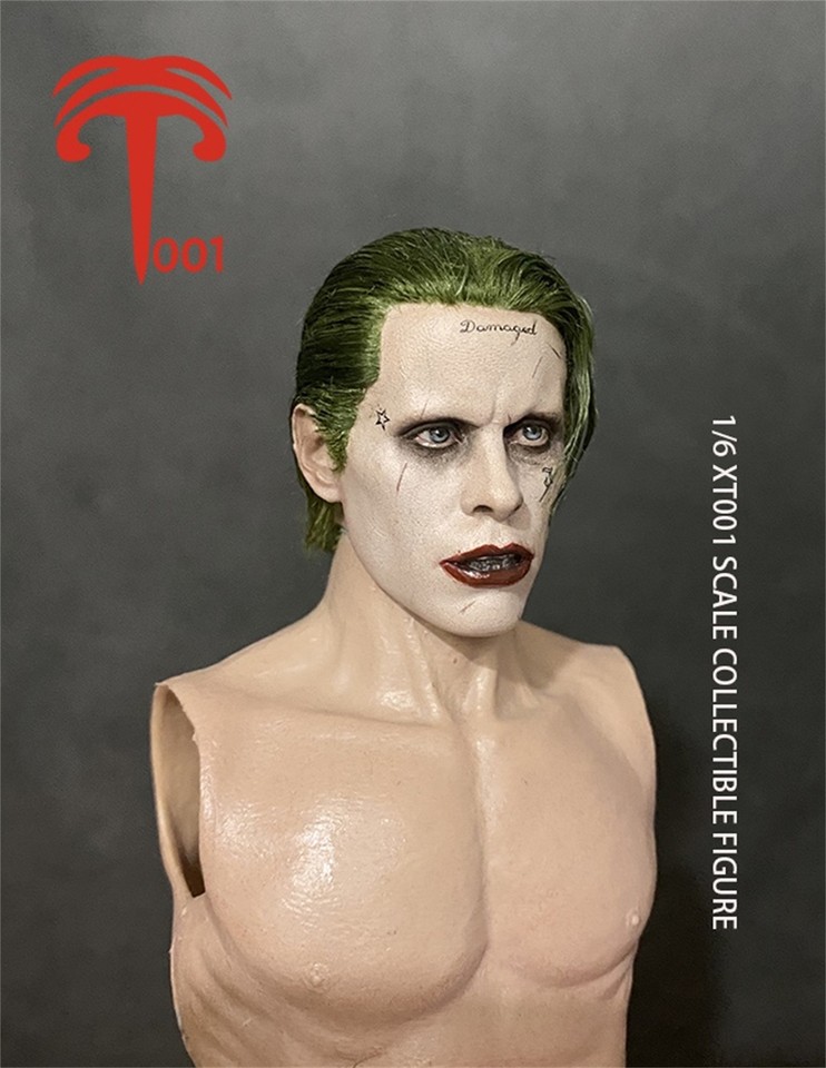 XT001 1/6 Jared Leto Joker Clown Man Head Sculpt Plant Hair DIY 12 ...
