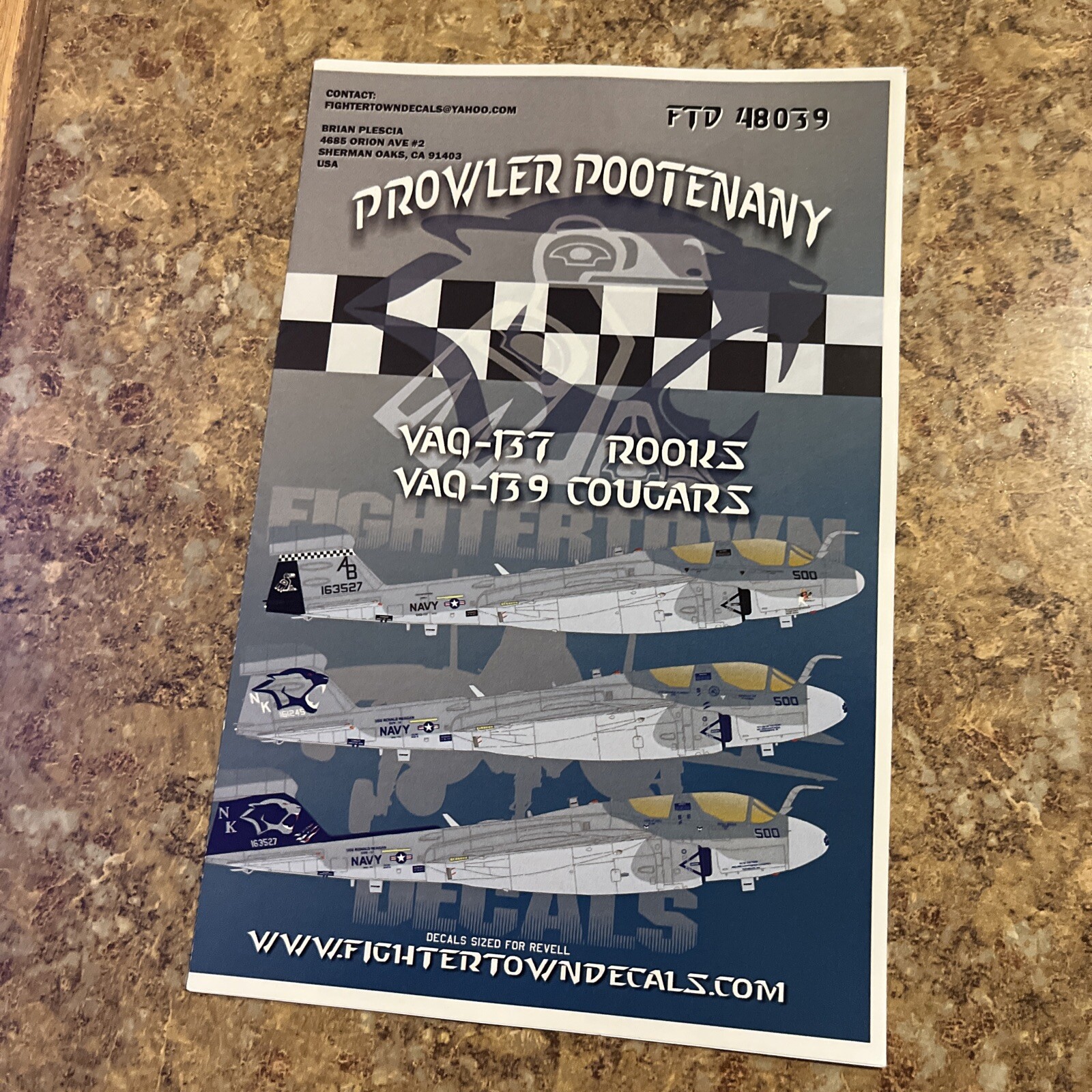fightertown decals 1/48 FTD 48039 Prowler Pootenany VAQ-137 Rooks VAQ ...