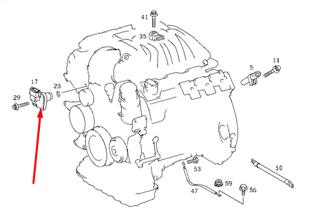 MB C-CLASS W203 Camshaft Position Sensor A0041536928 1.8 Petrol NEW ...