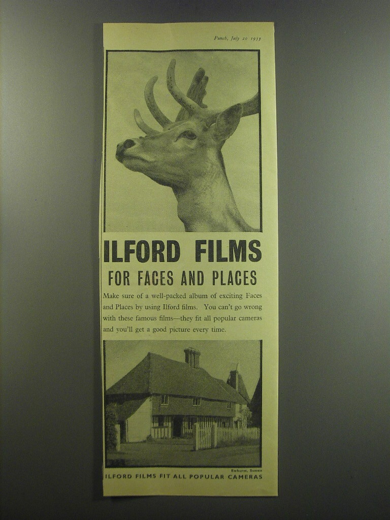 1955 Ilford Films Ad - Ilford Films for faces and places | eBay