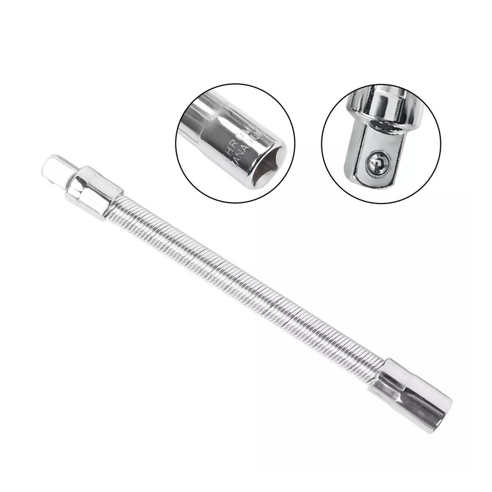 3PCS Flexible Flexi Socket Extension Bar Adaptor Set Mixed 1/4" 3/8" 1/ ...