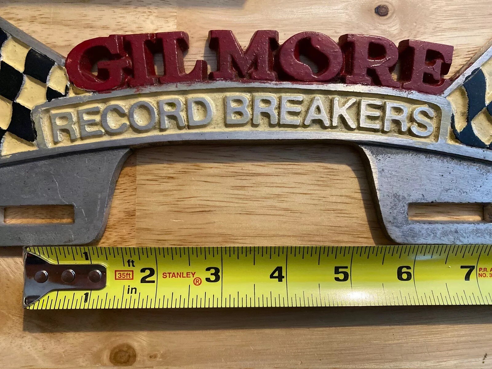 Gilmore Racing License Plate Frame Topper METAL HOTROD Auto Car Truck ...