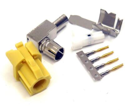 2pcs HSD LVDS 4 Core Right J Connector Head Unit Monitor Video for BMW ...