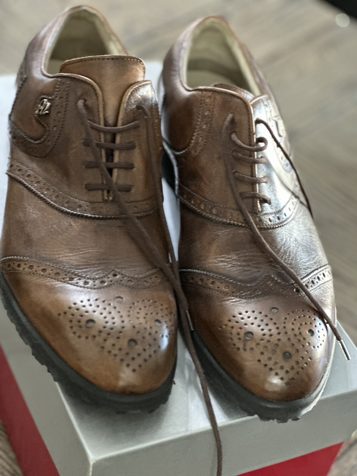 Men's Botticelli WIngtip Brown Golf Shoes size 9 - Gem