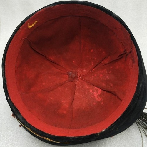 Old Chinese Qing Dynasty Emperor Cap Palace Cloth Embroidery Dragon ...
