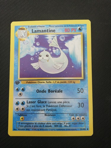 Carte Pokémon Lamantine Set de Base Wizards Edition 1 très bon état ...