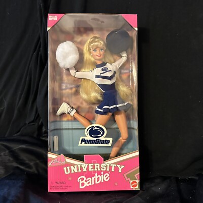 1996 Vintage Mattel University Barbie Cheerleader Doll Penn State ...