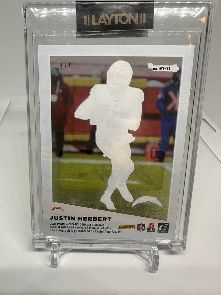 2021 Justin Herbert Auto /5 Clearly Donruss 91 | eBay