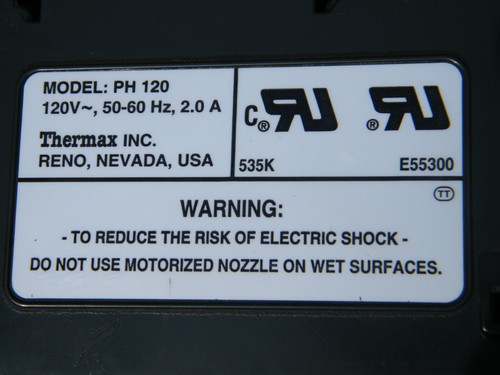 THERMAX AF Canister Vacuum Extractor Carpet Cleaner - Base, Hose, Power ...