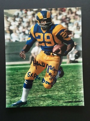 HAROLD JACKSON AUTOGRAPHED 8X10 RAMS PHOTO W/ INSCRIPTION | eBay
