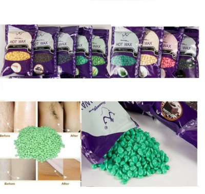 HARD WAX BEANS NO STRIPS WAXING Pellets HOT BRAZILIAN BODY Hair Removal ...