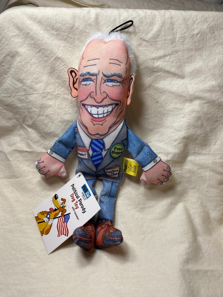 Fuzzu Political Parody Plush Dog Toy With Squeaker 12" Stuffed Toy ...