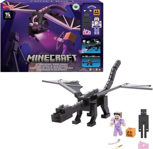 Minecraft 3.25 Core 15th Anniversary Ender Dragon Set Edition Action ...