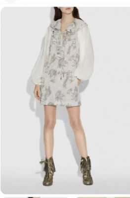 NWT Coach Palm Tree Mini Dress Size 0 Women $695 | eBay