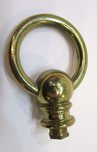 Old 1960's 2.3 oz Solid Brass 2.5" Tall Ring Hanging Lamp Vintage Part ...