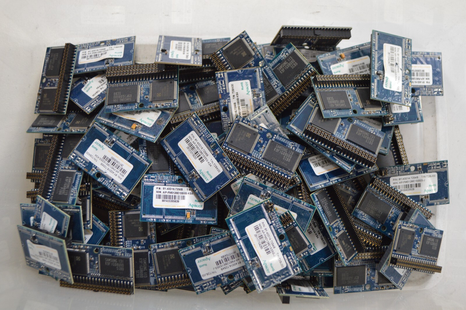 LOT OF 110 Apacer 44 PIN 128 MB IDE FLASH MODULE T2BK00 AP-FM0128E15S5S ...