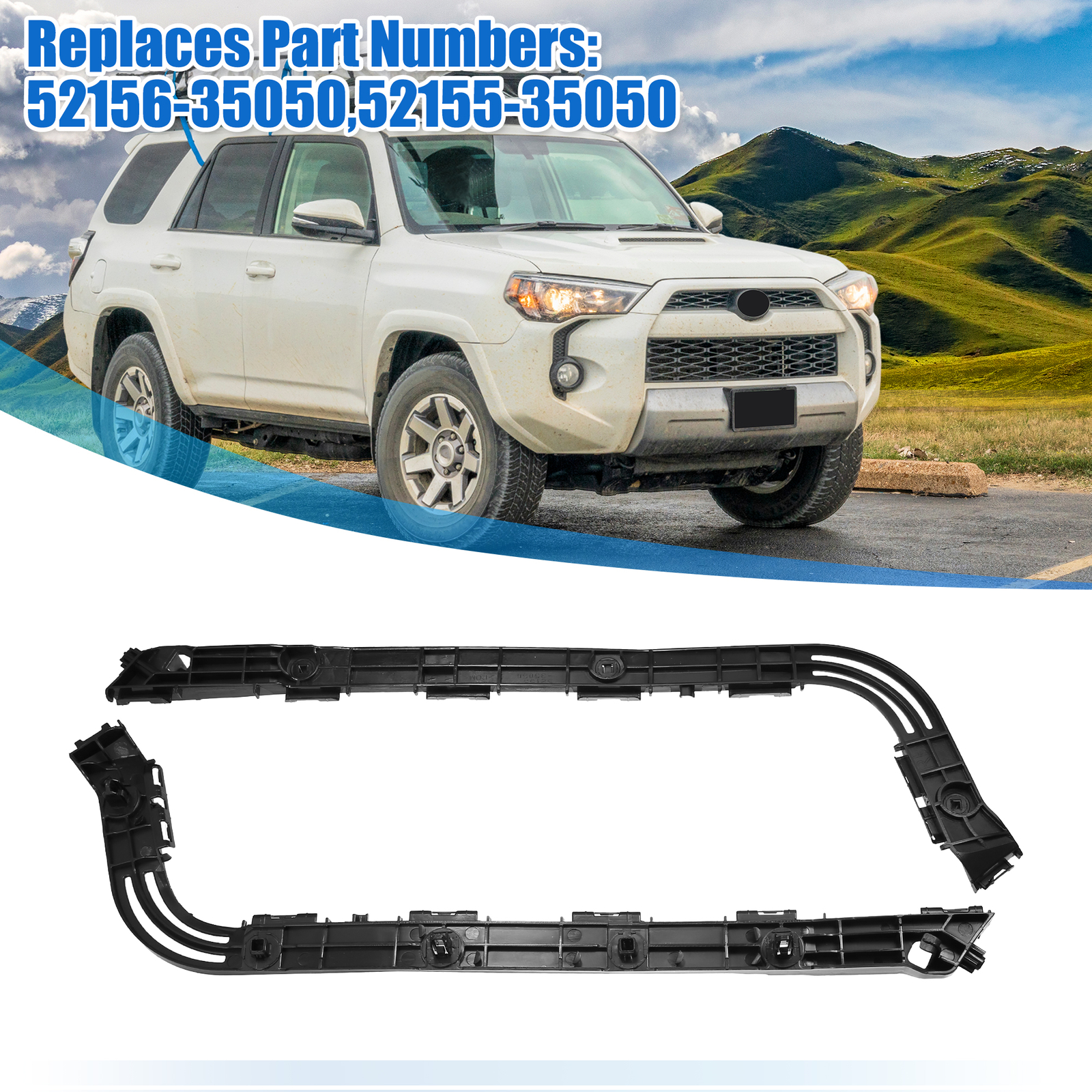 1 Pair Rear Bumper Mounting Support Bracket 52156-35050 for Toyota ...