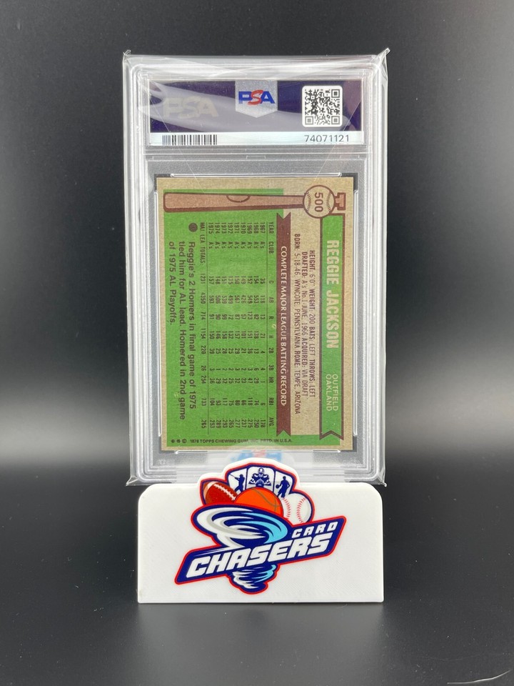 PSA 7 - 1976 Topps #500 Reggie Jackson ALL-STAR Oakland A's HOF L13 | eBay