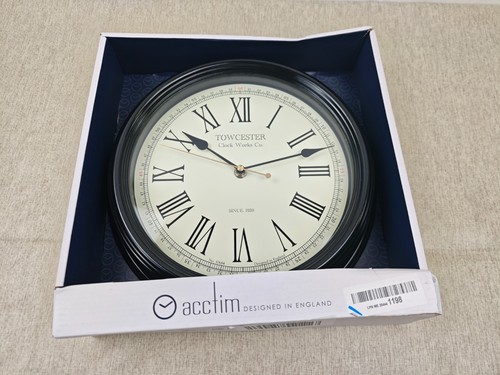Towcester Clock Works Co. Traditional Quartz Wall Clock with Large ...